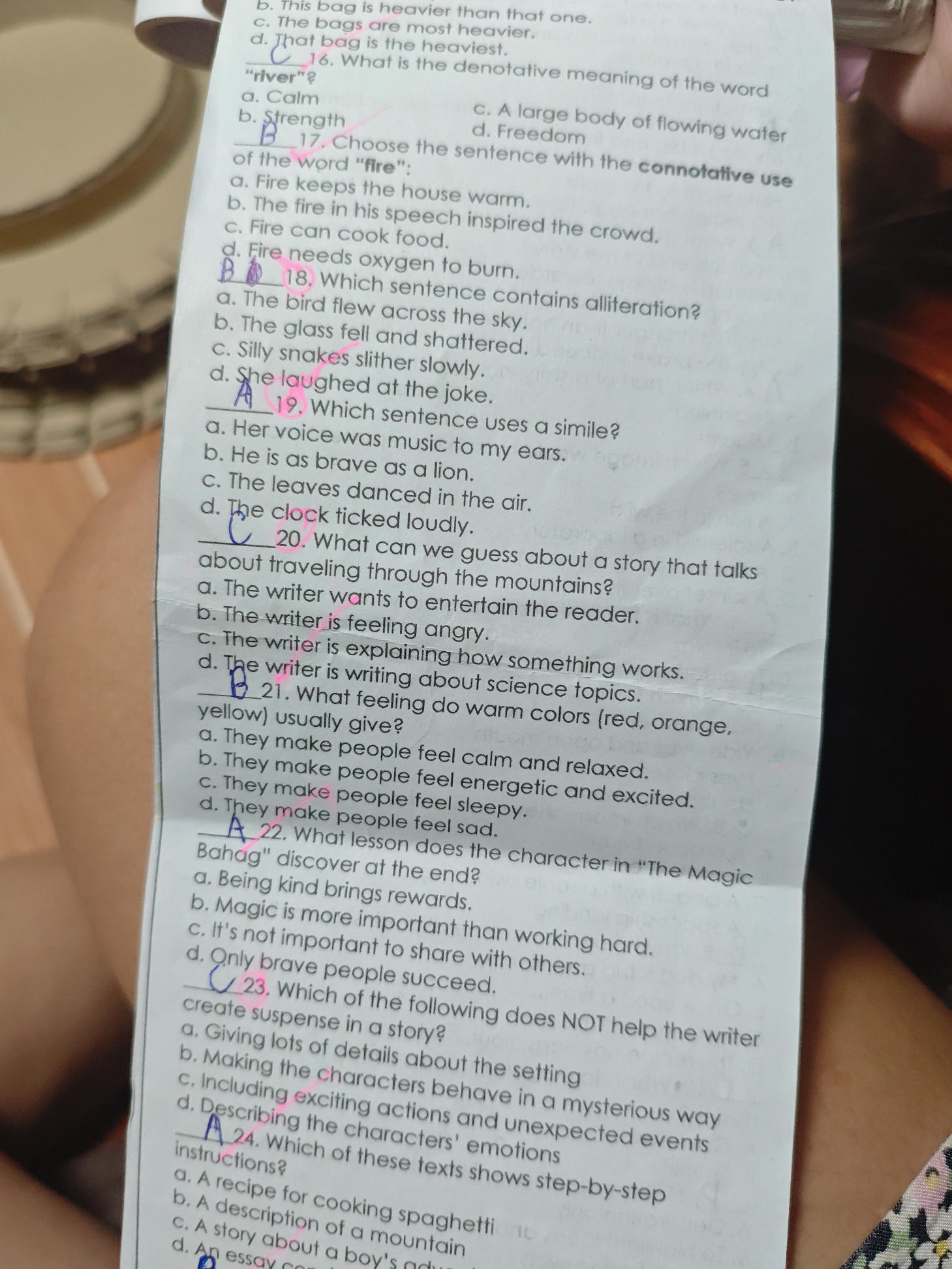 17. Choose the sentence with the connotative | StudyX