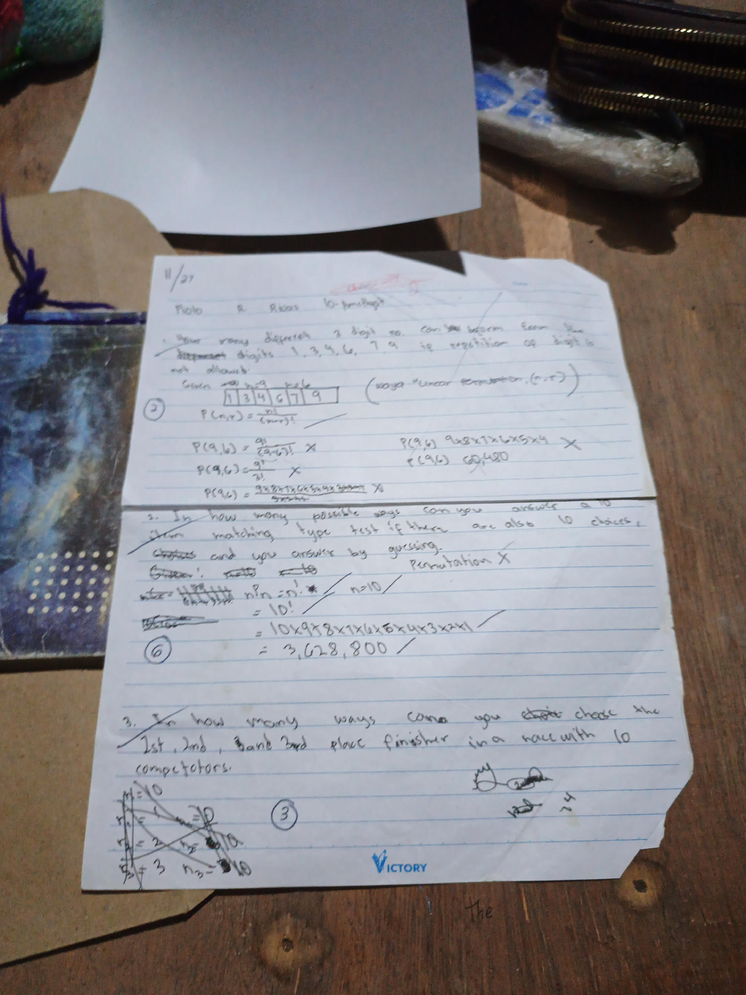 How many different 3 digit numbers can be | StudyX