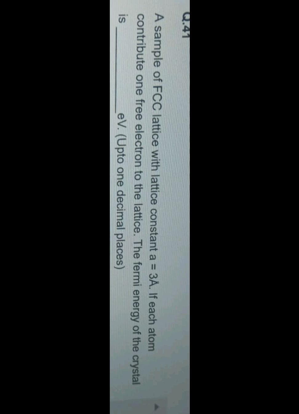 41. A sample of FCC lattice with lattice | StudyX