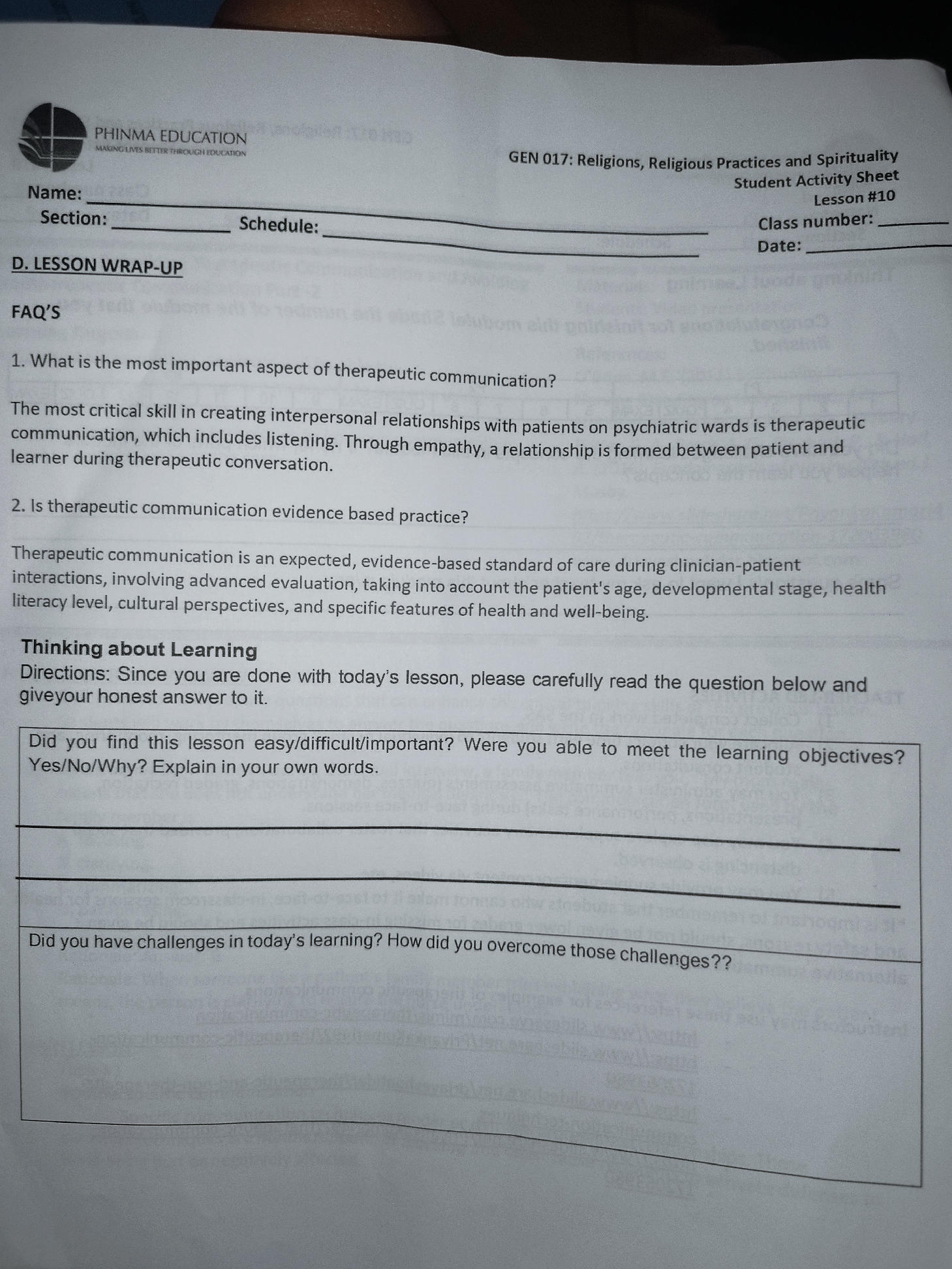 1. What is the most important aspect of | StudyX