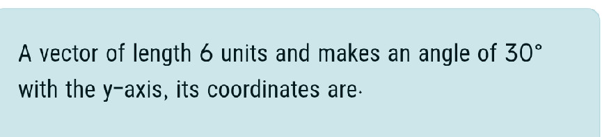 A vector of length 6 units and makes an | StudyX