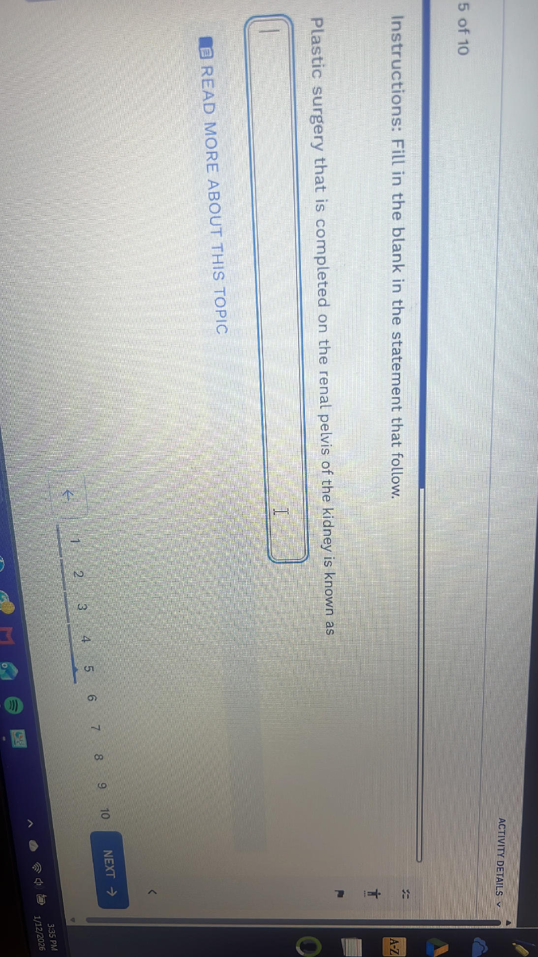 Instructions: Fill in the blank in the | StudyX
