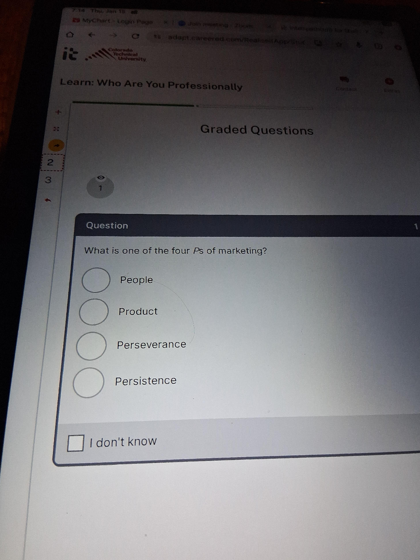 Question What is one of the four Ps of | StudyX