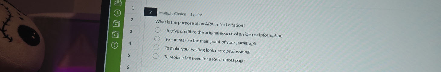 What is the purpose of an APA in-text | StudyX