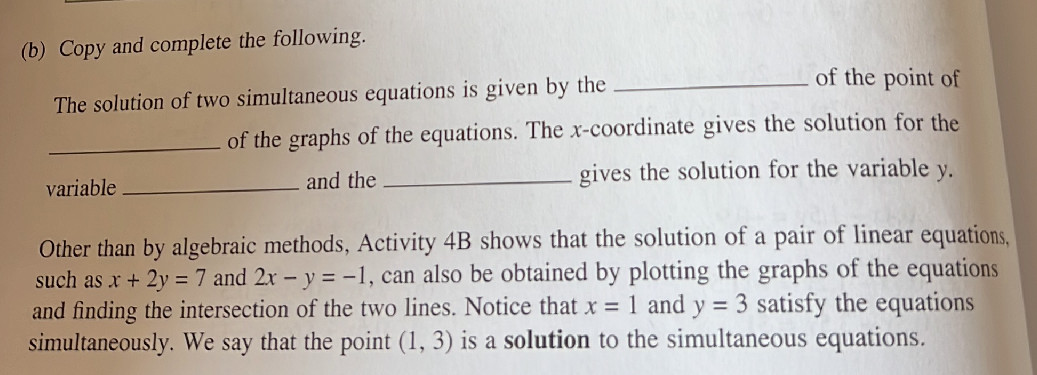 Copy and complete the following. The | StudyX