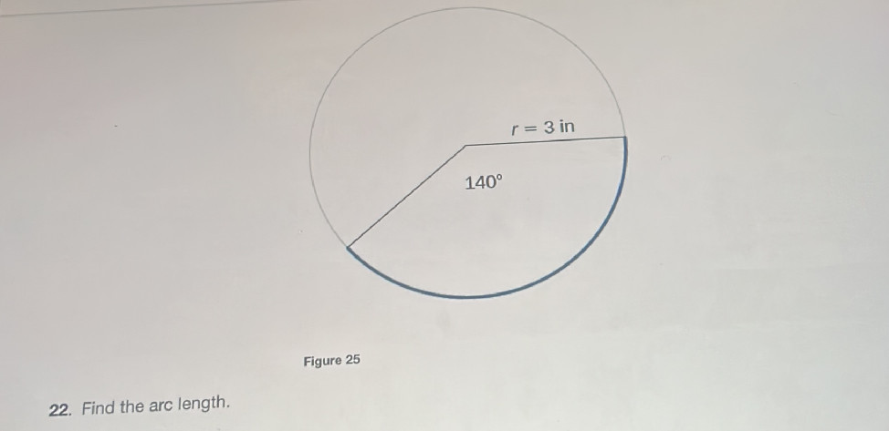 Figure 25 22. Find the arc length. | StudyX