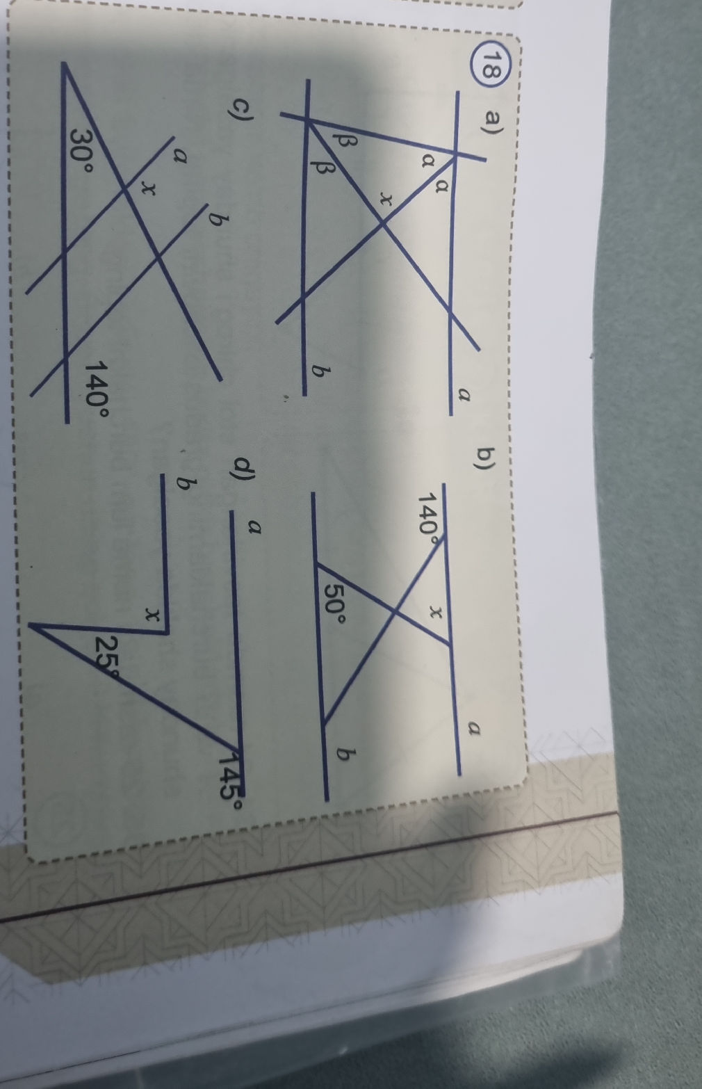 a) Diagram shows two parallel lines | StudyX