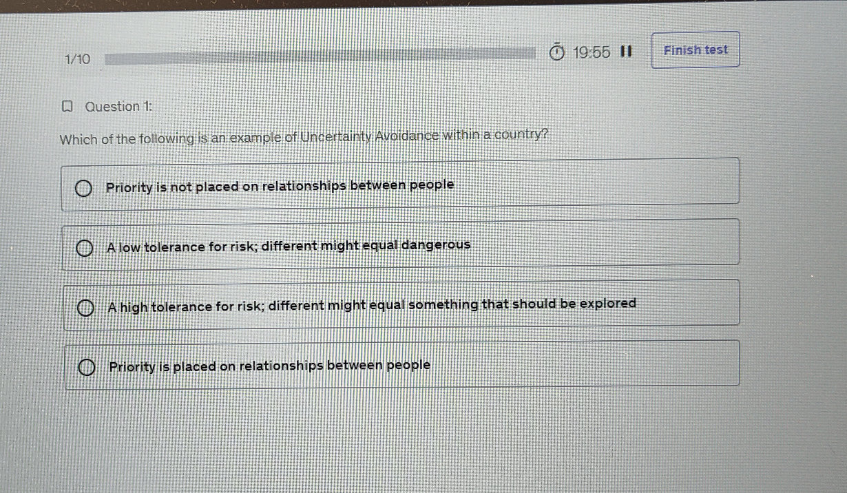 Which of the following is an example of