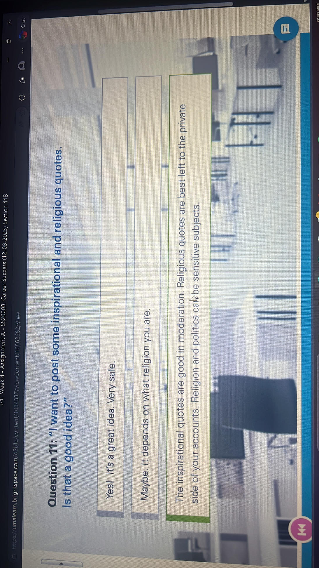 Question 11: "I want to post some | StudyX