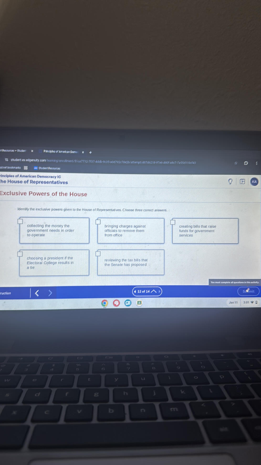 Identify the exclusive powers given to the | StudyX