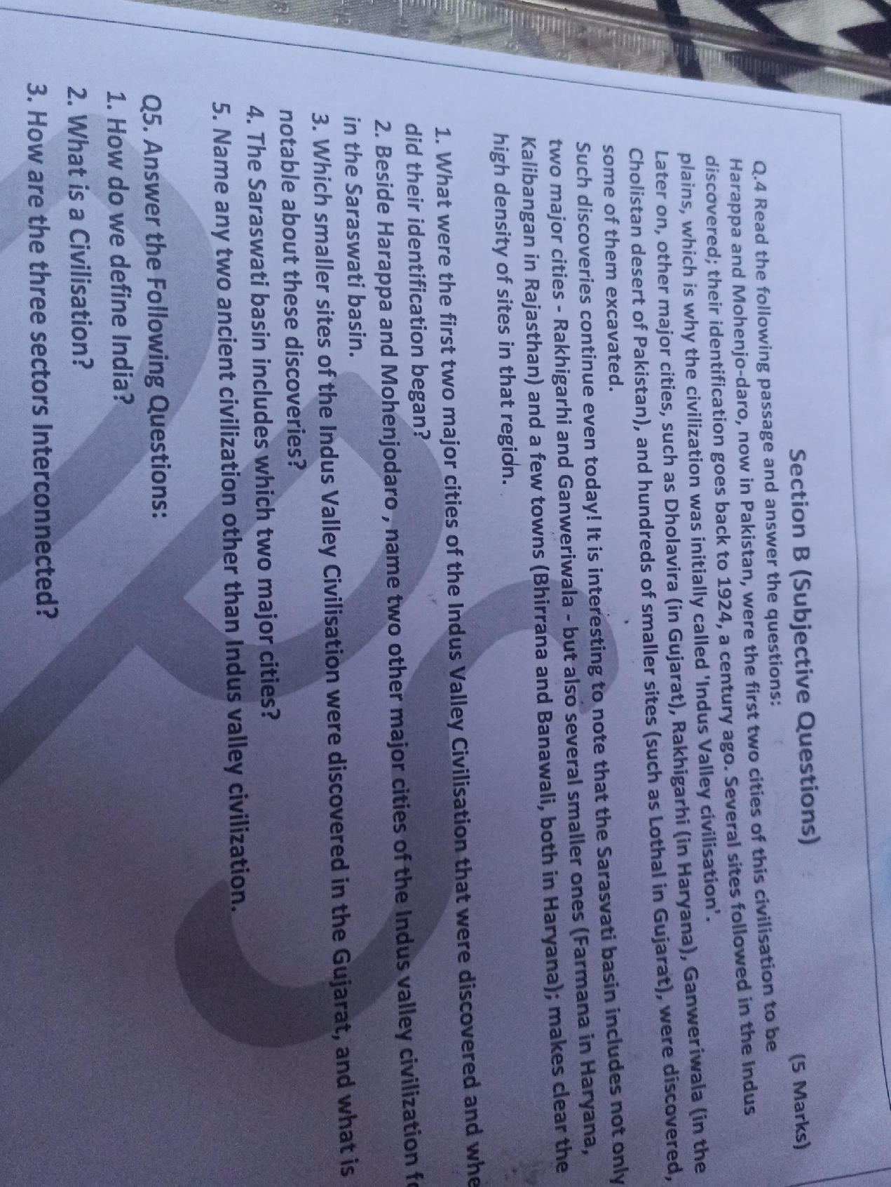 Read the following passage and answer the | StudyX