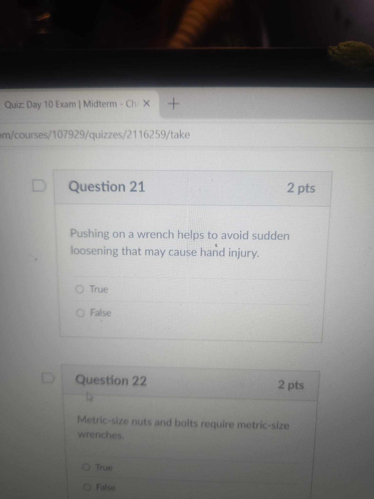 Pushing on a wrench helps to avoid sudden | StudyX