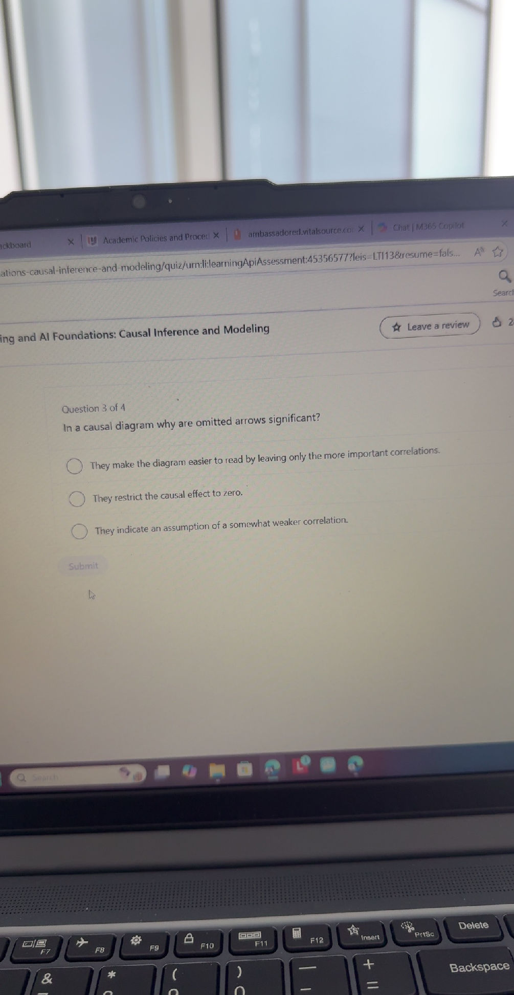 Question 3 of 4 In a causal diagram why are | StudyX