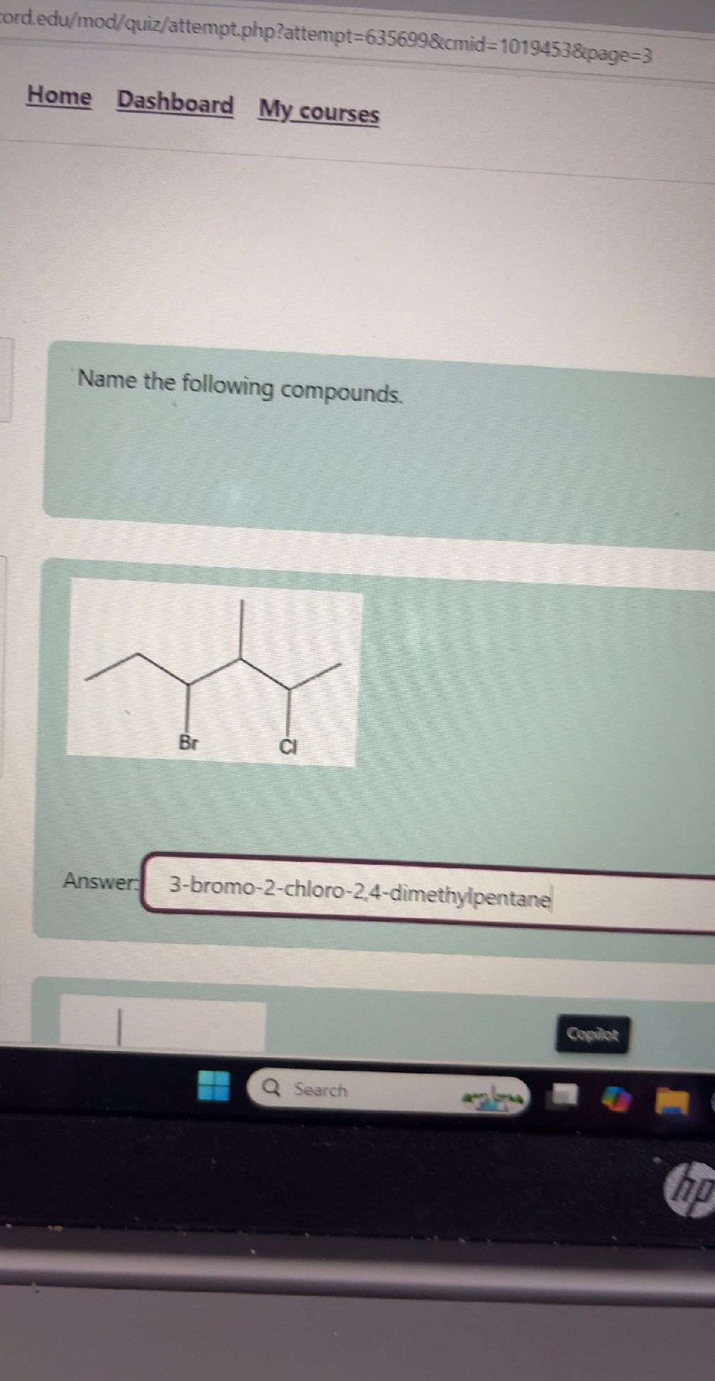 Name the following compounds. [Skeletal | StudyX