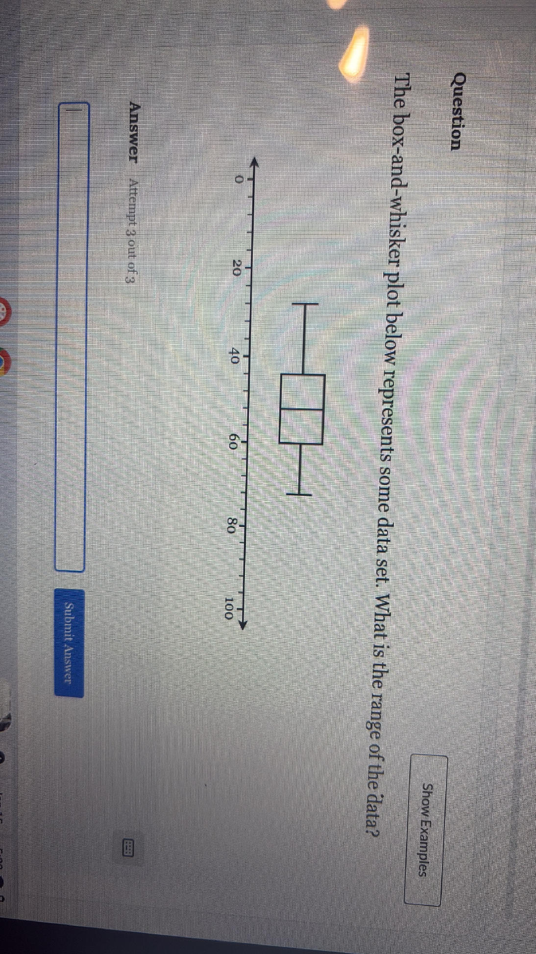The box-and-whisker plot below represents | StudyX