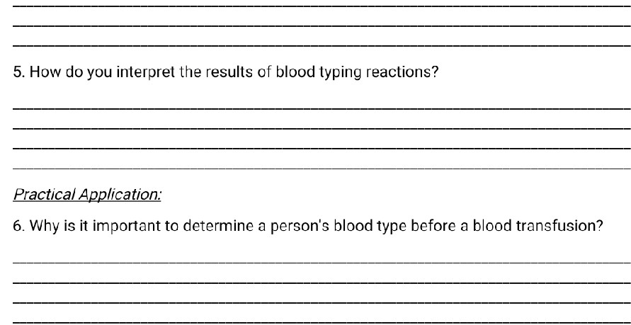 5. How do you interpret the results of blood | StudyX