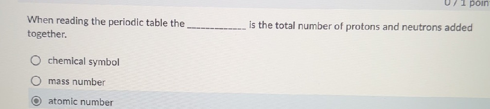 When reading the periodic table the | StudyX