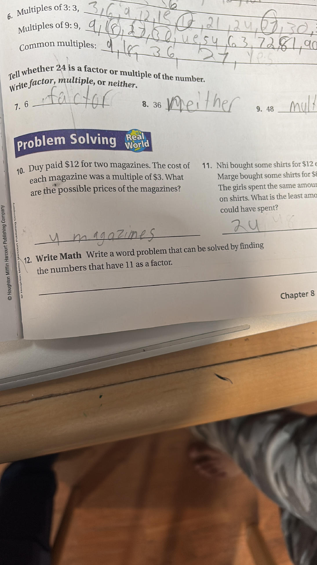 12. Write Math Write a word problem that can | StudyX