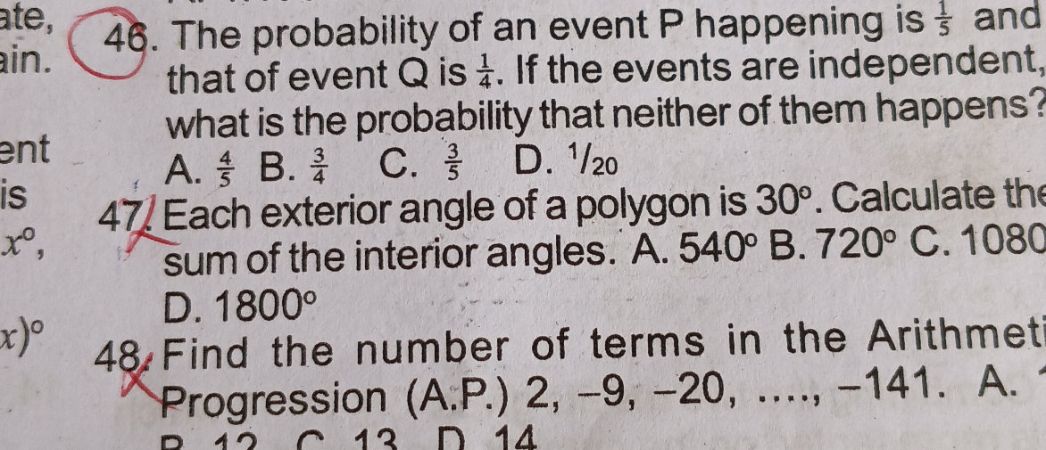Each exterior angle of a polygon is 30°. | StudyX