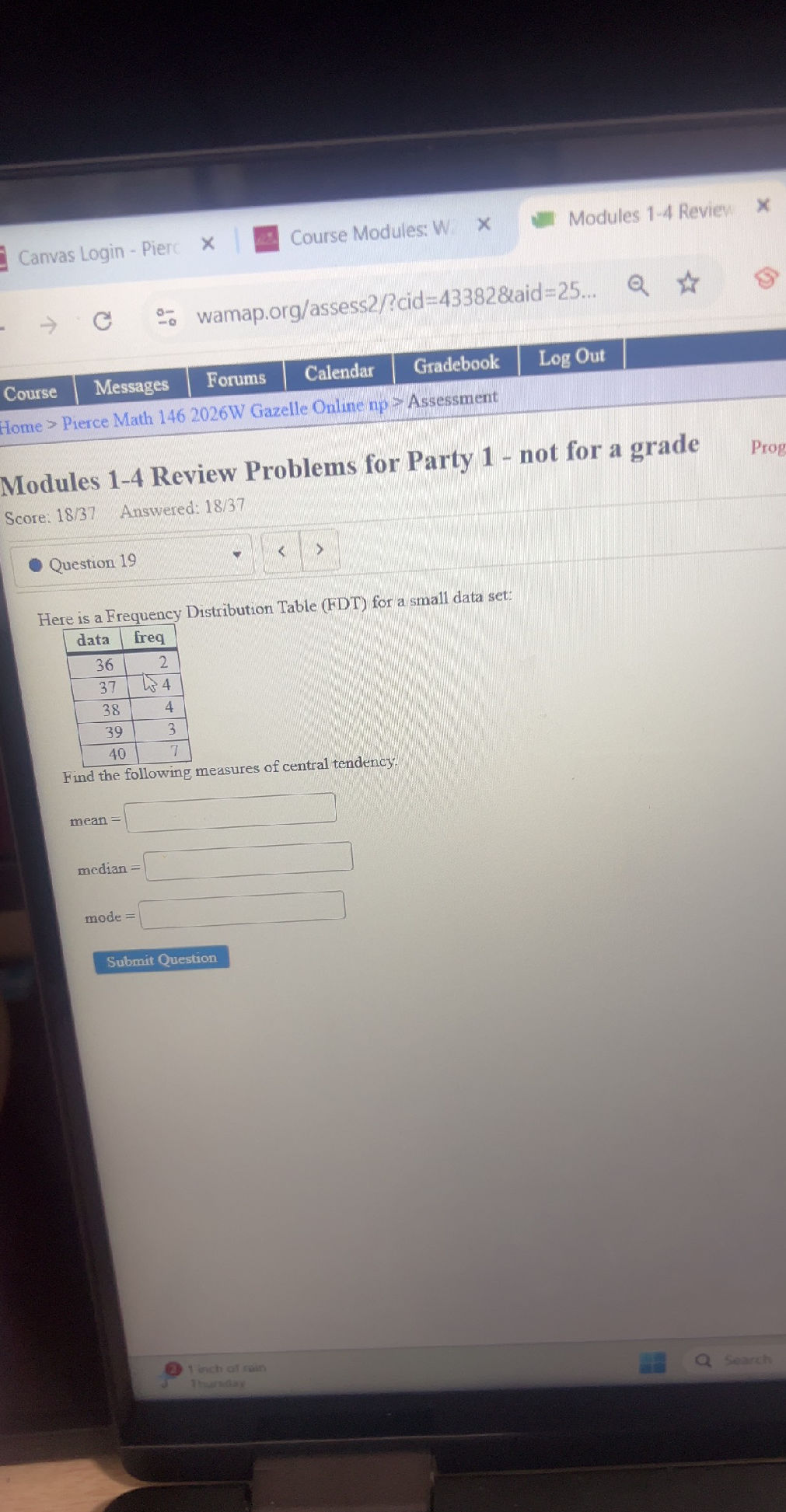 Here is a Frequency Distribution Table (FDT) | StudyX
