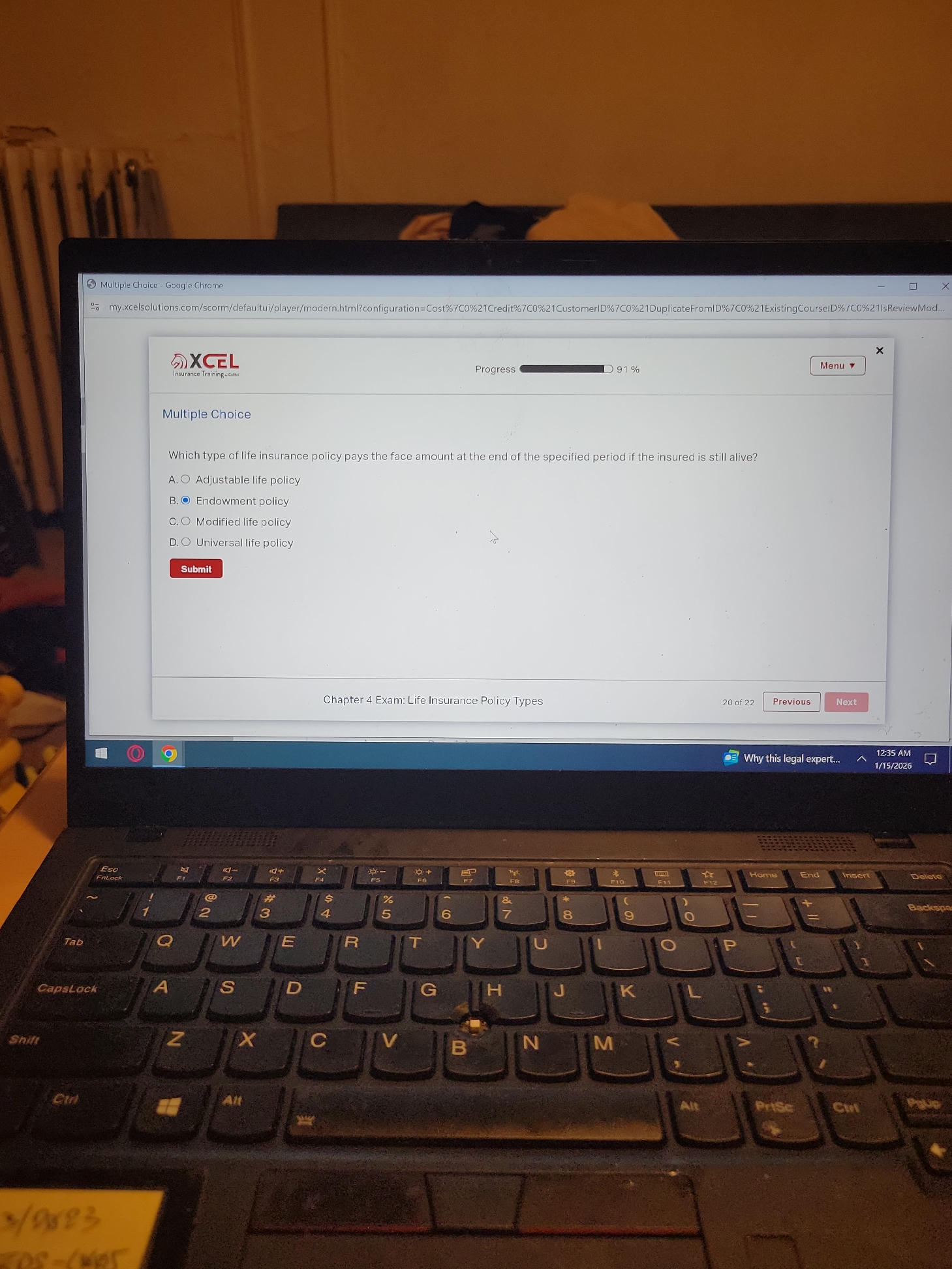 Multiple Choice Which type of life | StudyX