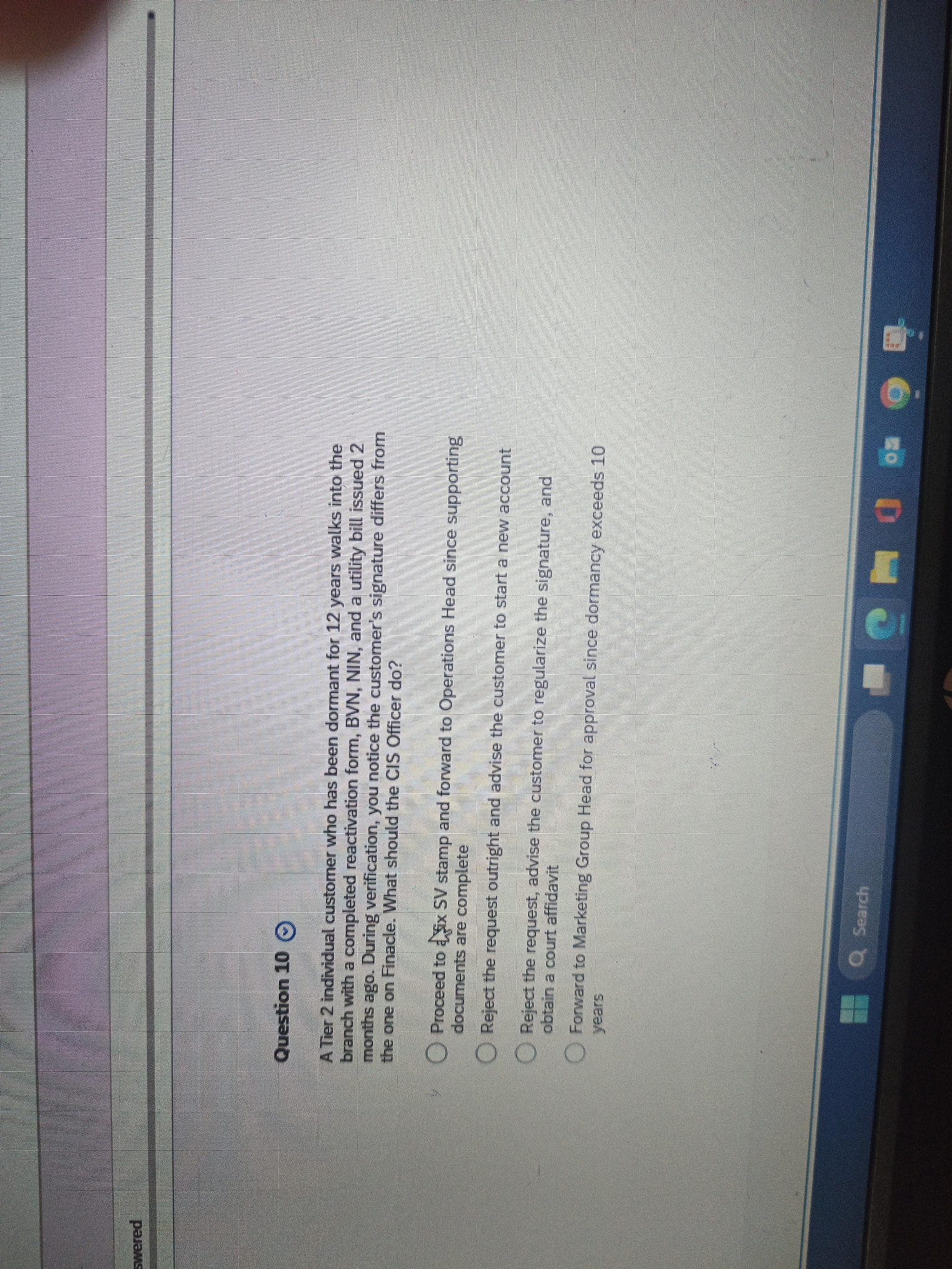 Question 10 A Tier 2 individual customer | StudyX