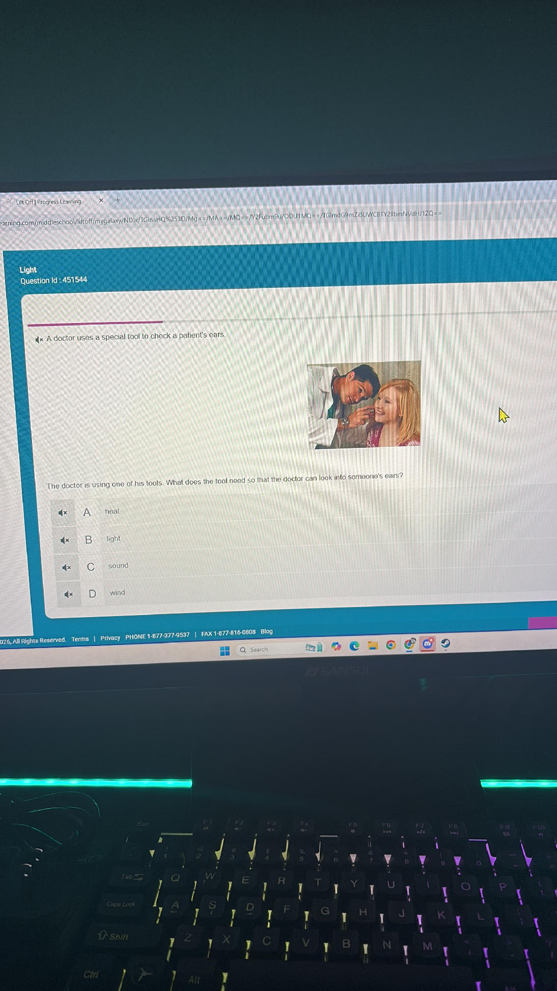 A doctor uses a special tool to check a | StudyX