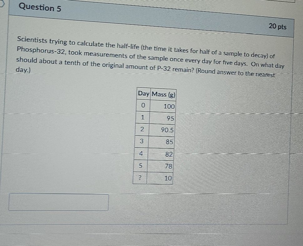 Scientists trying to calculate the half-life | StudyX