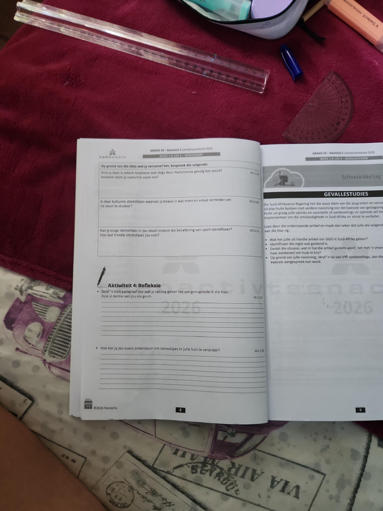 Op grond van die data wat jy versamel het, | StudyX