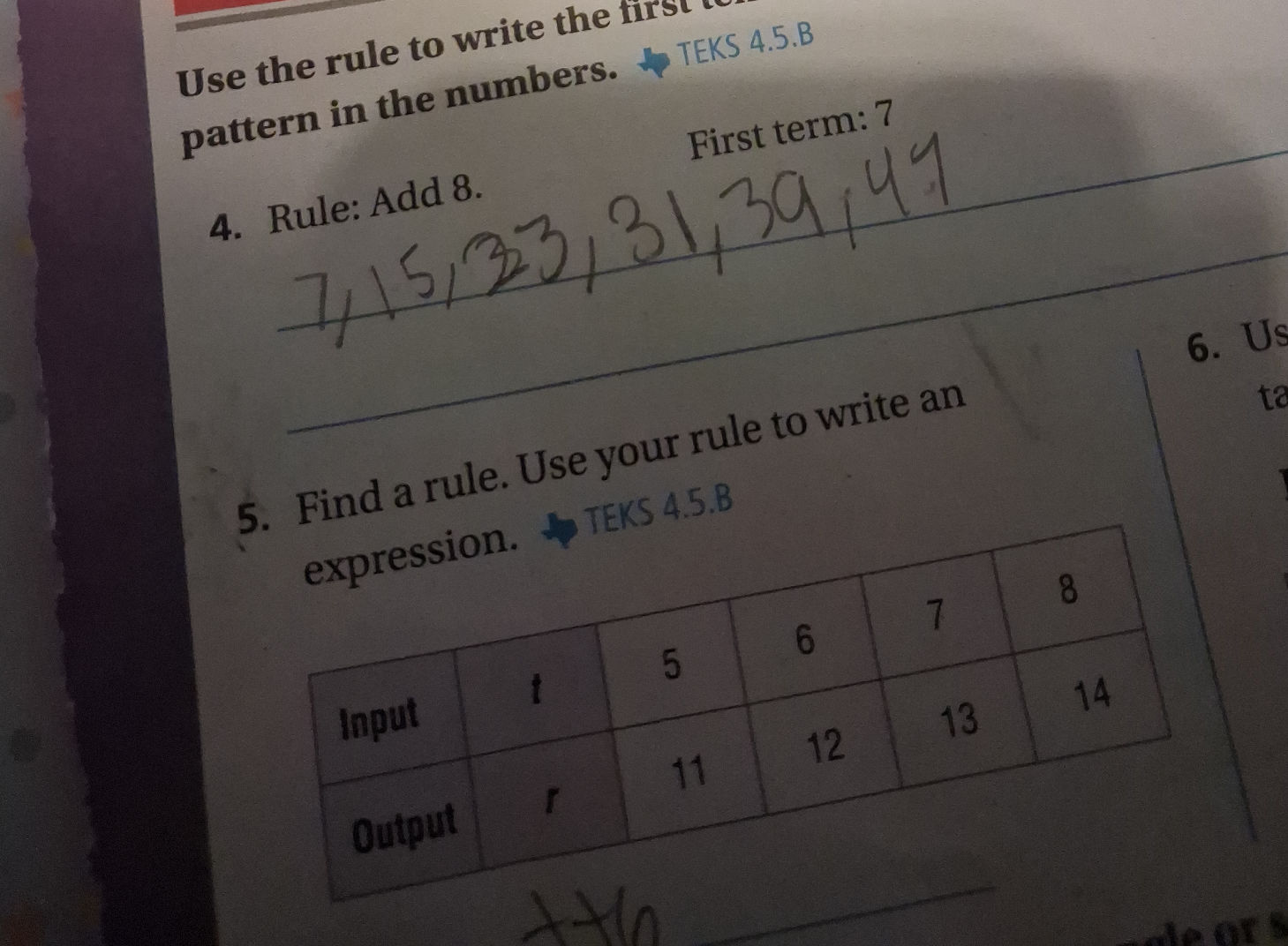 Use the rule to write the pattern in the | StudyX