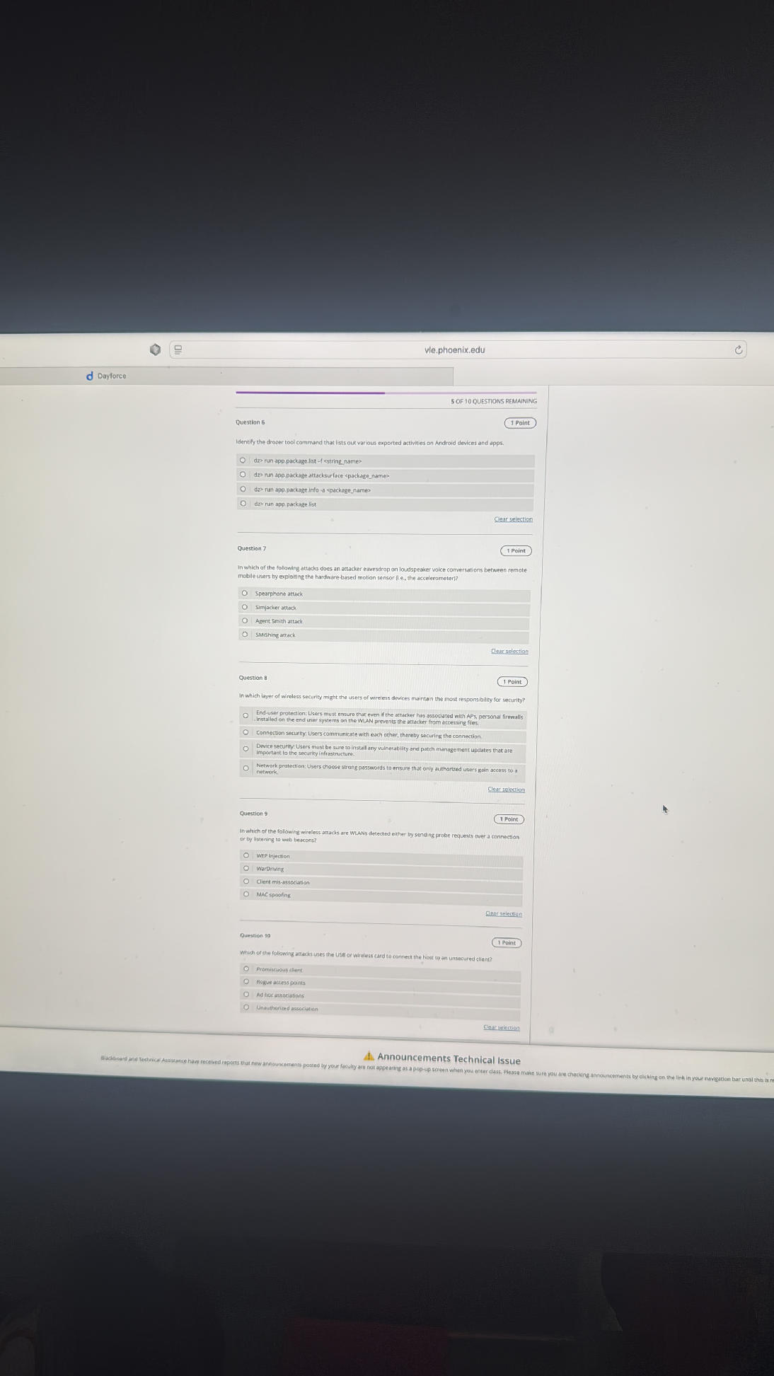 Which of the following attacks uses the USB | StudyX