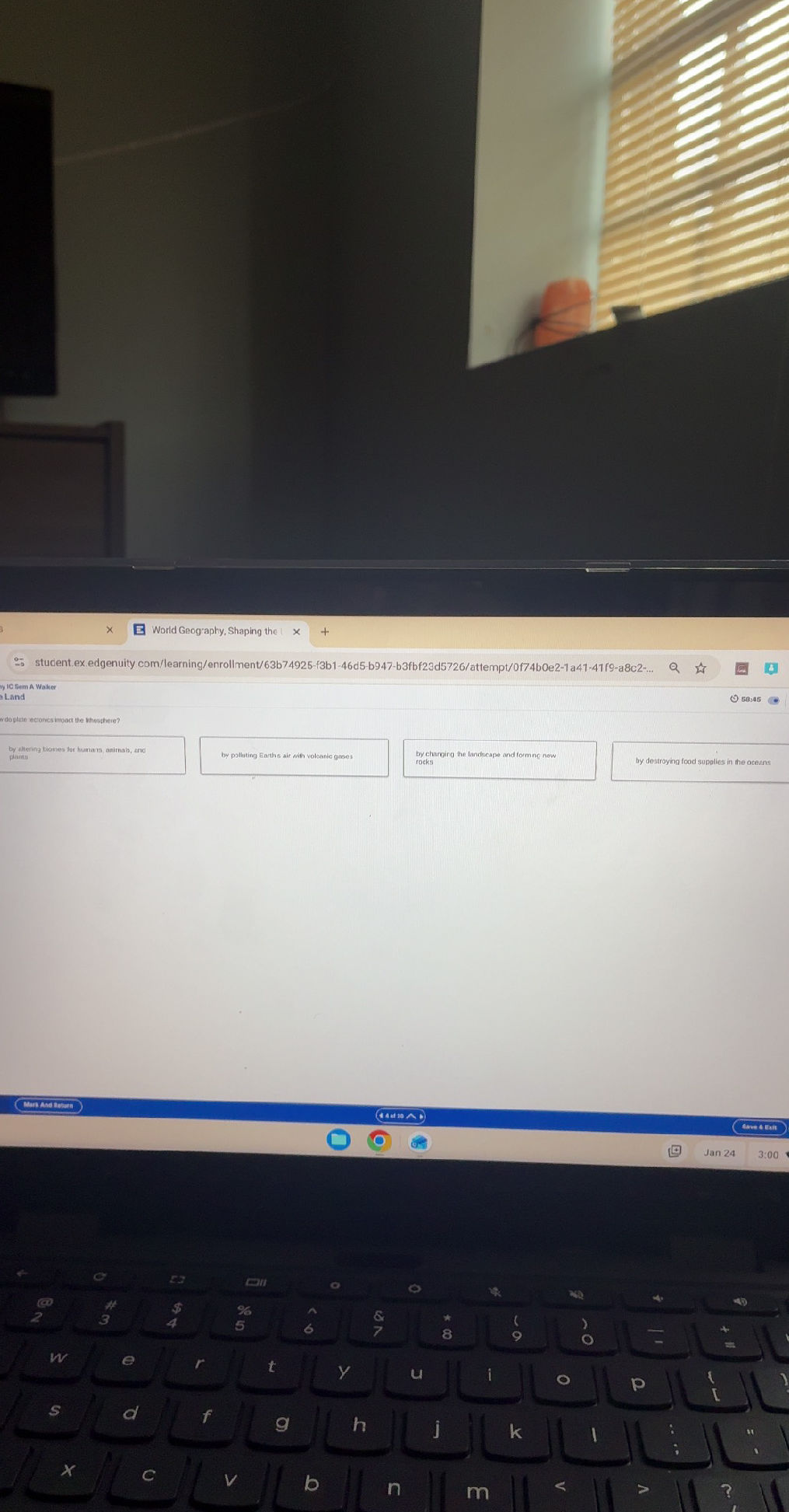 How do plate tectonics impact the | StudyX