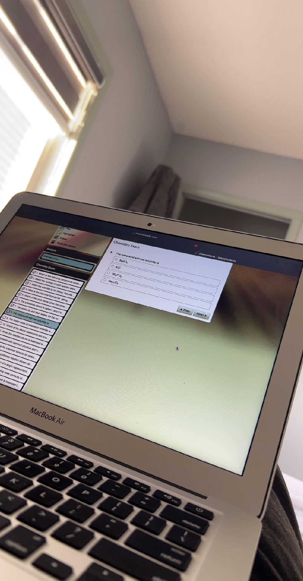 8. The compound with low solubility is $ | StudyX