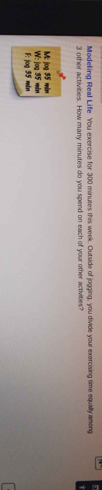 Modeling Real Life You exercise for 300 | StudyX