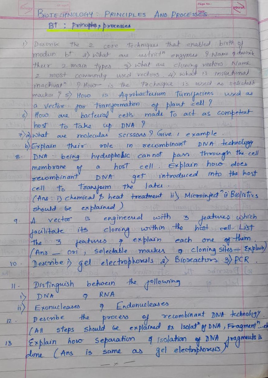 Describe the process of recombinant DNA | StudyX