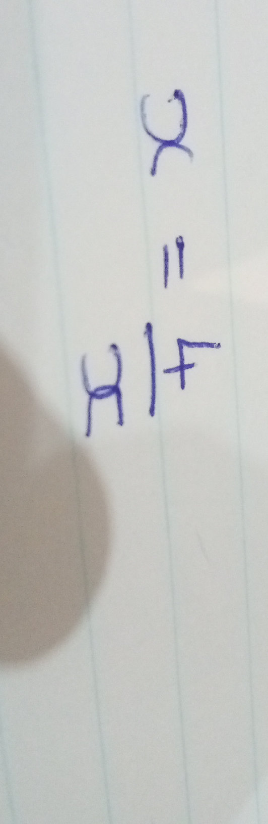 Solve for x: x = 1 + HIF | StudyX