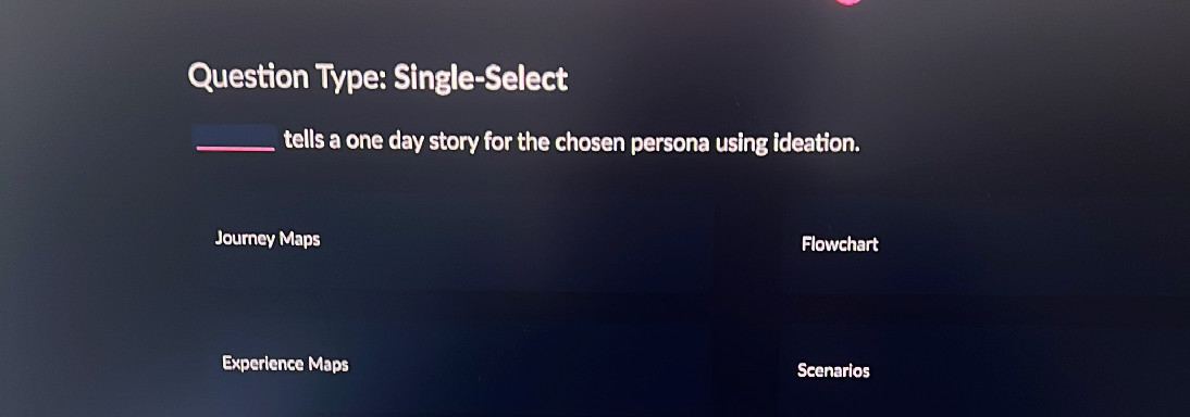 Question Type: Single-Select [BLANK] tells | StudyX