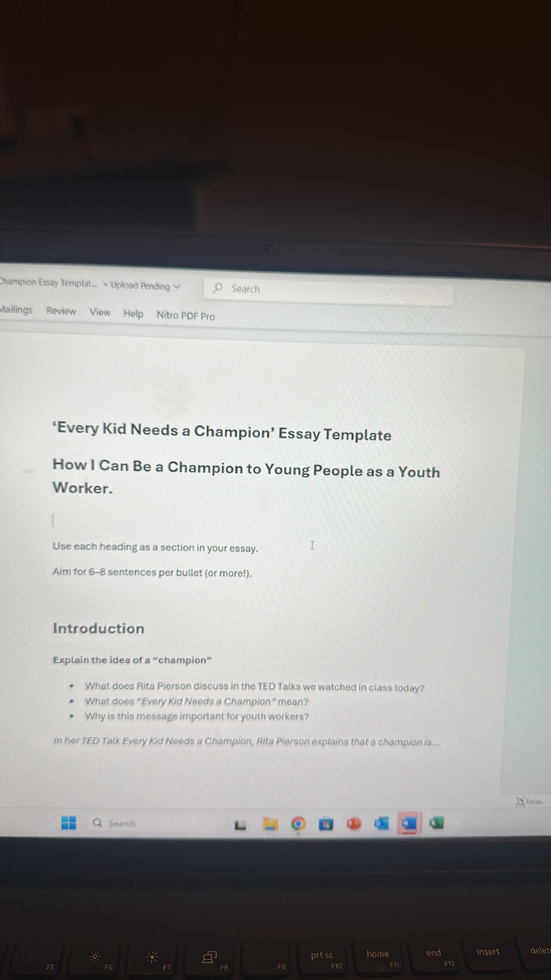 'Every Kid Needs a Champion' Essay Template | StudyX