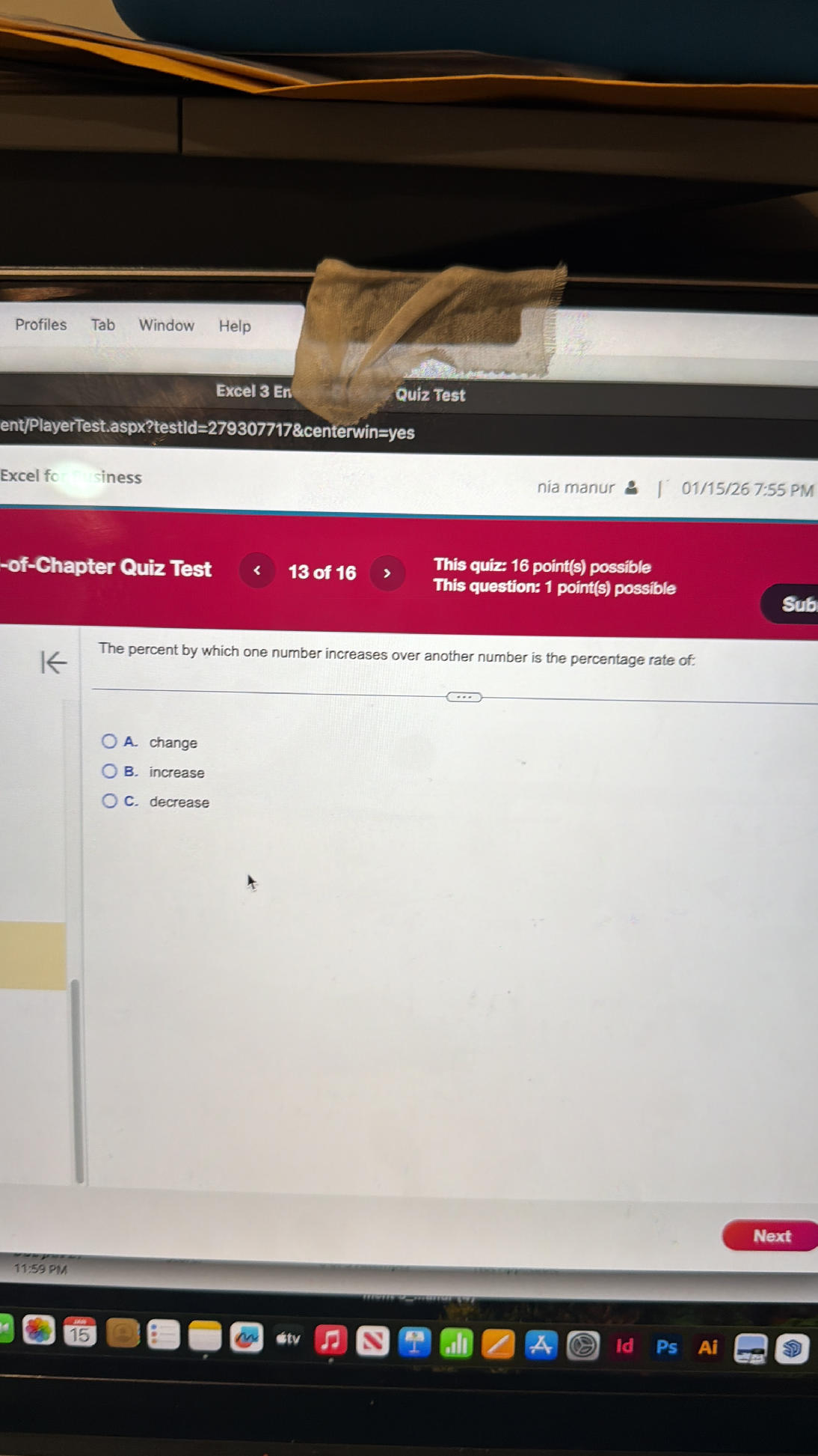The percent by which one number increases | StudyX
