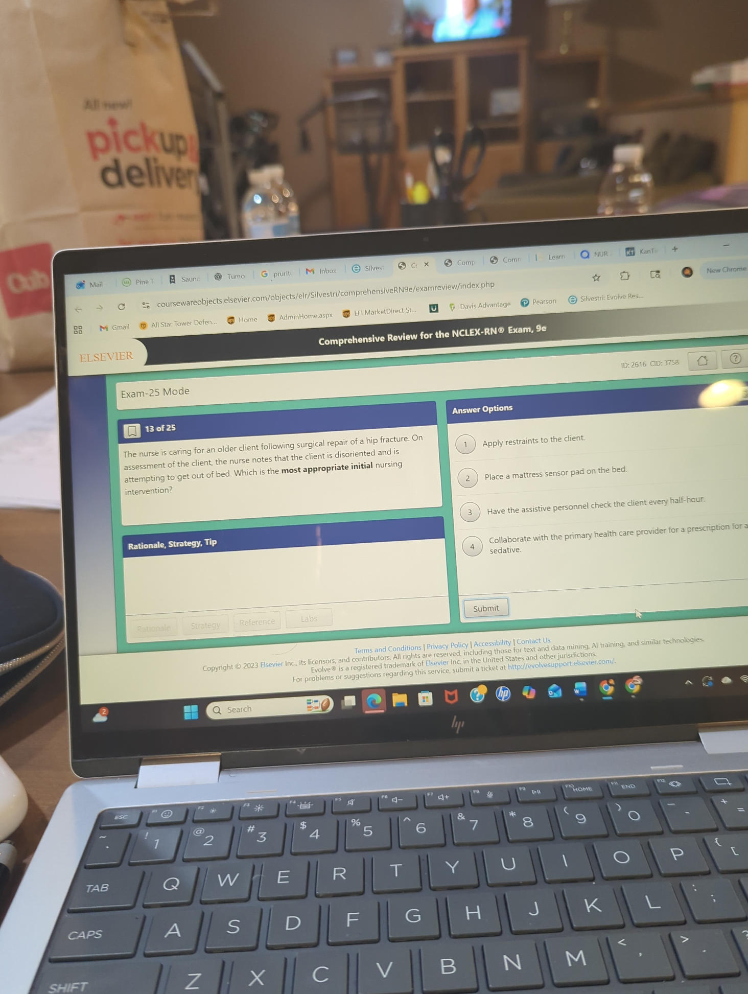 The nurse is caring for an older client | StudyX