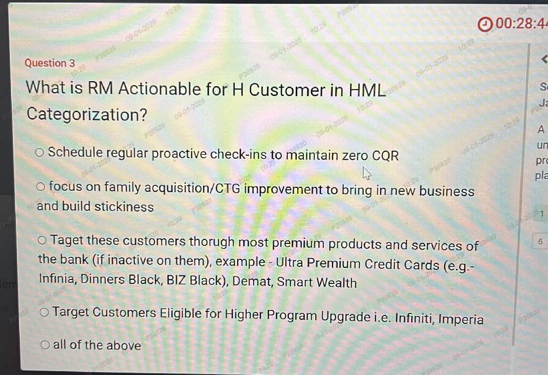 What is RM Actionable for H Customer in HML