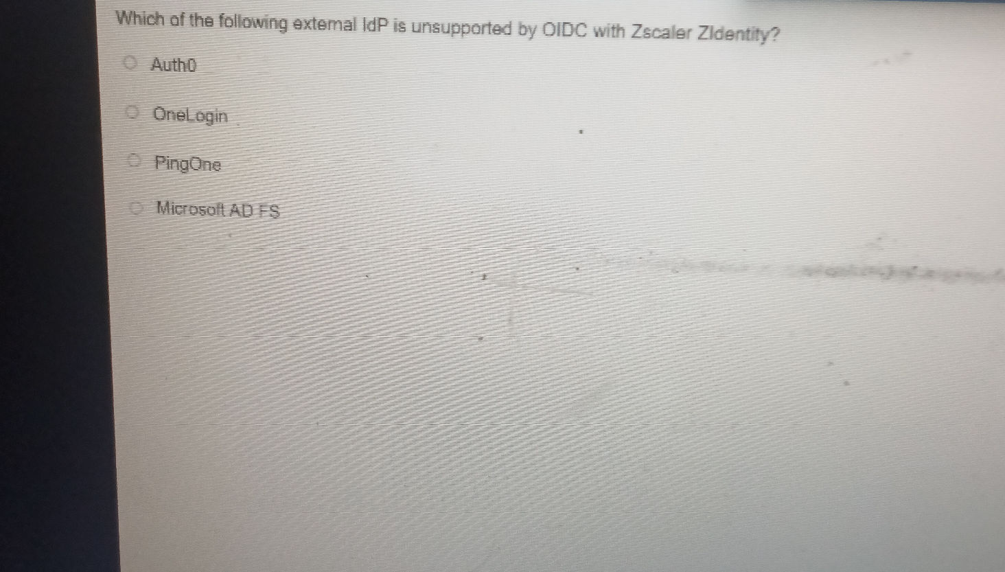 Which of the following external IdP is | StudyX