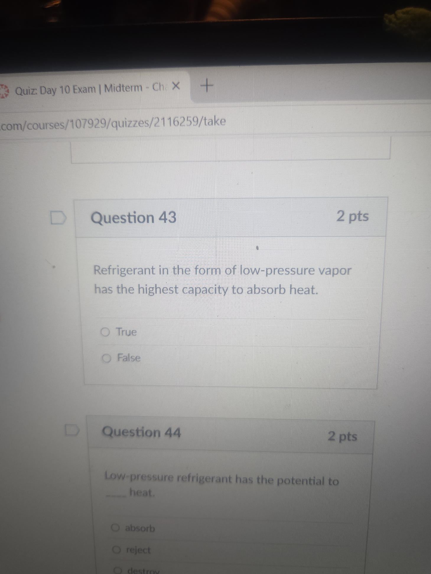 Low-pressure refrigerant has the potential | StudyX