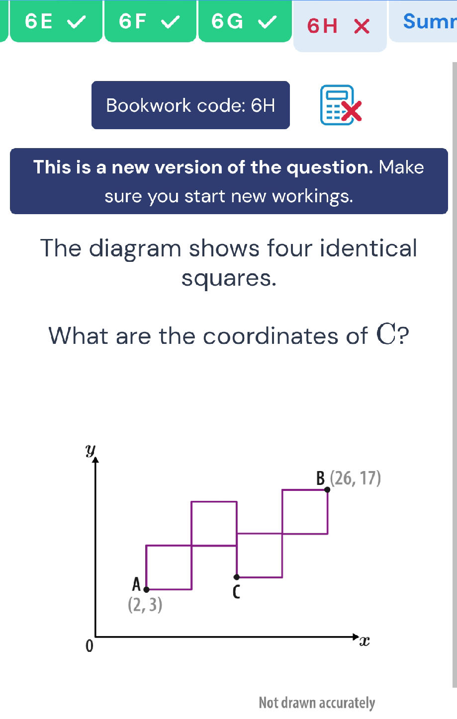 The diagram shows four identical squares. | StudyX