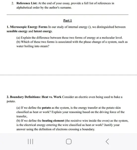 Reference List: At the end of your essay, | StudyX