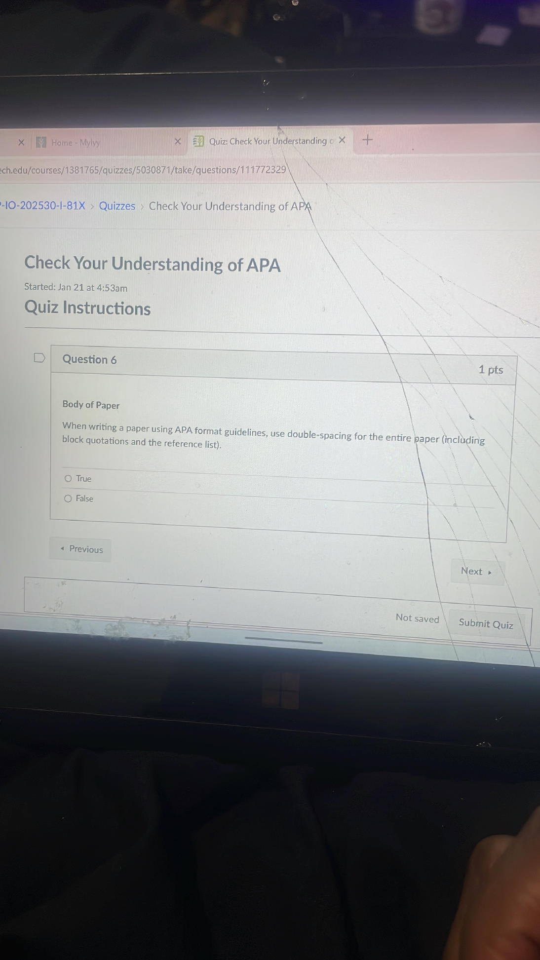Body of Paper When writing a paper using APA | StudyX