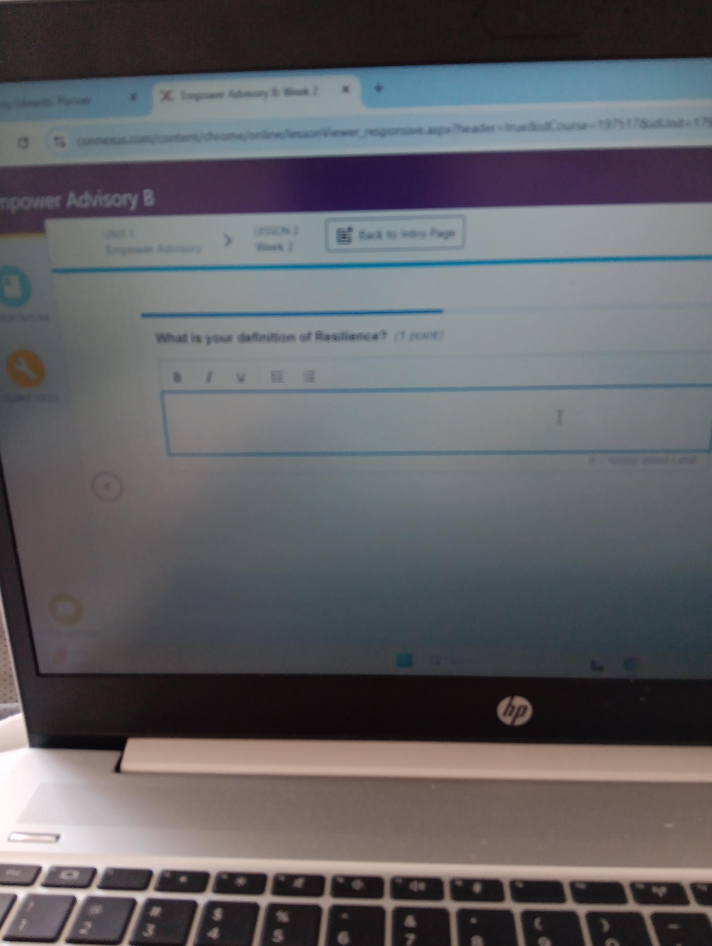 What is your definition of Resilience? (1 | StudyX