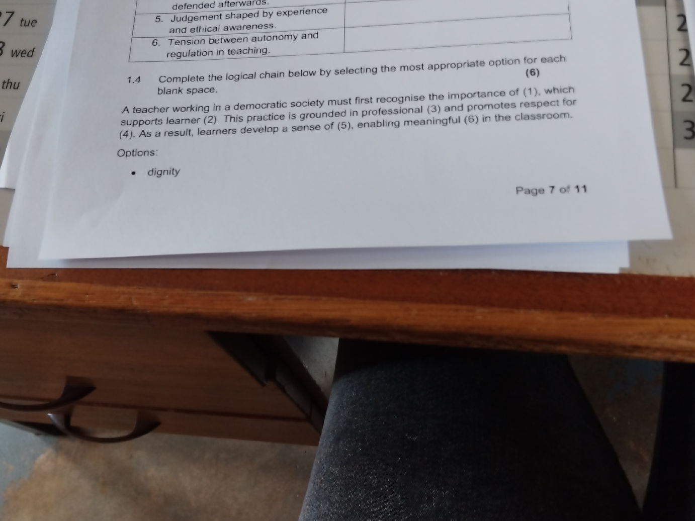 Complete the logical chain below by | StudyX