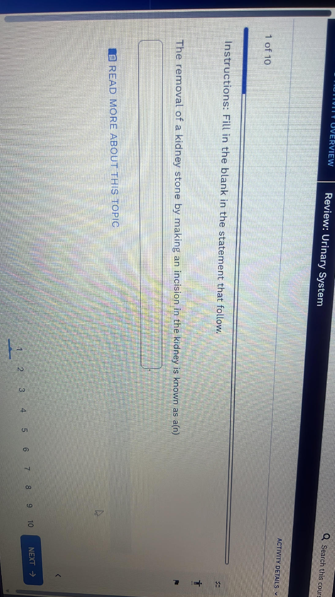 Instructions: Fill in the blank in the | StudyX