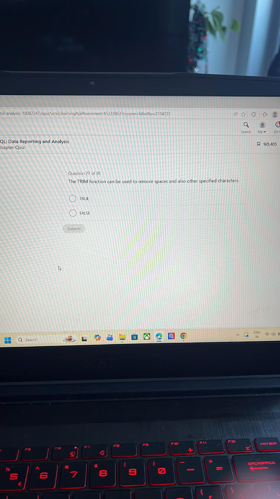 The TRIM function can be used to remove | StudyX